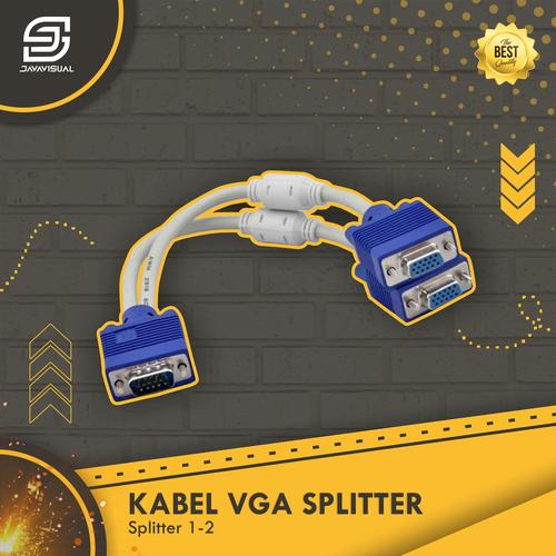 Jual Kabel VGA splitter cabang 1male ke 2female DB15 - VGA Splitter 2 ...