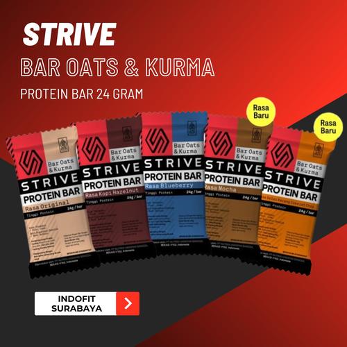Jual Strive Protein Bar oats & kurma snack tinggi protein questbar ...