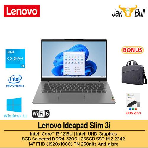 Promo Lenovo Ideapad Slim 3i i3-1215U 256GB SSD 8GB FHD Win11+OHS ...