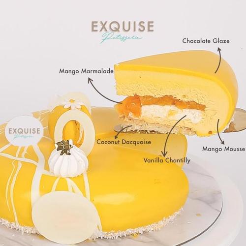 Jual ! EXQUISE PATISSERIE - EMILIE MANGO MOUSSE CAKE - - Diameter 18cm ...