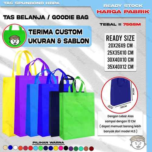 Jual Goodie Bag Tas Belanja Spunbond HBPA Kotak Box Kantong Kain ...