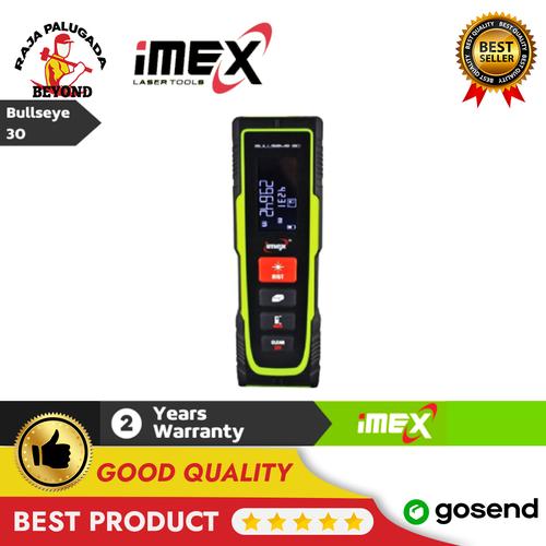 Jual IMEX Bulleye 30 Type 008-10BE30 / METERAN LASER DIGITAL 30 M ...