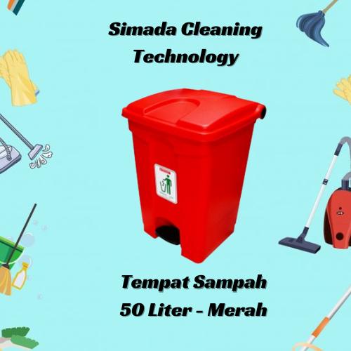 Jual Tempat Sampah 50 Liter - Merah - Kab. Bogor - SIMADA CLEANING ...