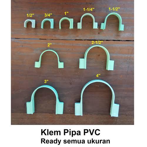 Jual Klem pipa pvc 1/2 3/4 1 11/4 11/2 1,5 2 2,5 21/2 3 4 inch klem ...