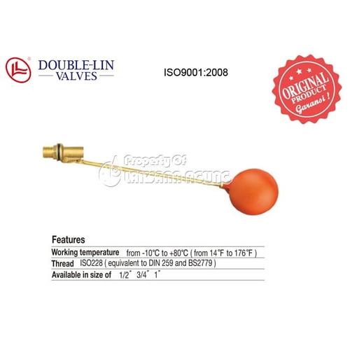 Jual FLOATING VALVE / PELAMPUNG TOREN 3/4" KUNINGAN BOLA PLASTIK ...
