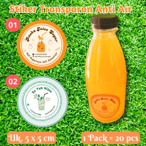 Jual Stiker Label Minuman Botol Tumbler Transparan - Kota Depok ...