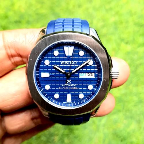Jual seiko MOD aquanut nautilus waffle dial nh36 MOVEMENT moding seiko ...