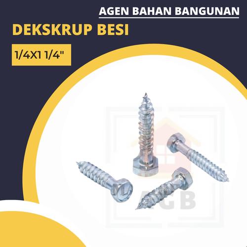 Jual Dekskrup Besi / Deskrup / Lag Screw 1/4 x 1.1/4" - Jakarta Utara ...