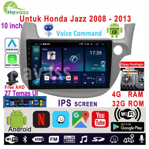 Jual 【Ada Kipas Pendingin】10 Inch 4G+32G Android 13 Head Unit Untuk Honda Jazz 2008 - 2013 ...