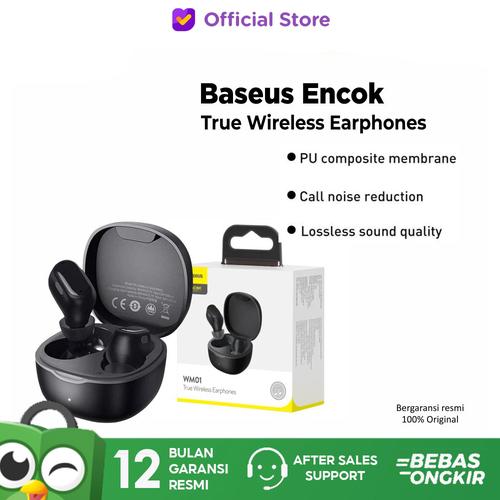 Jual BASEUS TWS Encok True Wireless Earphones WM01 / WM01 Plus Resmi ...