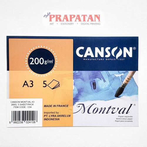 Jual Canson Montval Watercolor Paper A3 200gsm | Kertas Cat Air ...