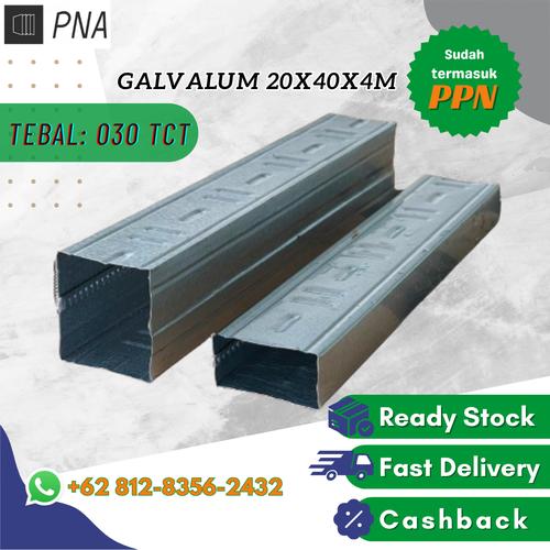 Jual Hollow galvalum 2x4 Tebal 0,30mm / Hollow Gypsum 15 x 35 x 4 Meter ...
