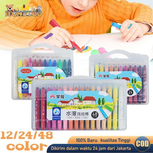 Jual Crayon Graps 48 Warna Mata Sedang Water Soluble Crayon Krayon ...