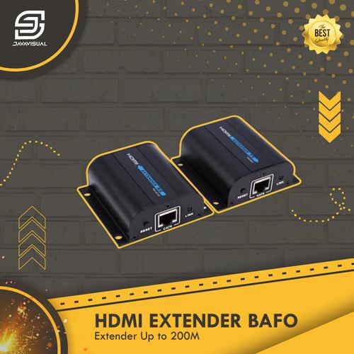 Jual Bafo HDMI Extender 200 Meter Over Kabel LAN Cat6 with IR BF-374B ...