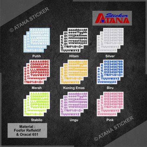 Jual Stiker Cutting Abjad Alphabet Huruf Besar Kecil Angka Simbol Nama ...