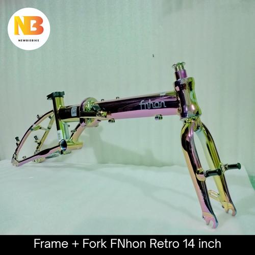 Jual Frame Fnhon Retro 14-16 inch V-brake | Frameset sepeda lipat Fnhon ...