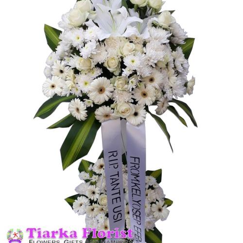 Jual bunga duka cita / karangan bunga duka / standing flower duka cita ...