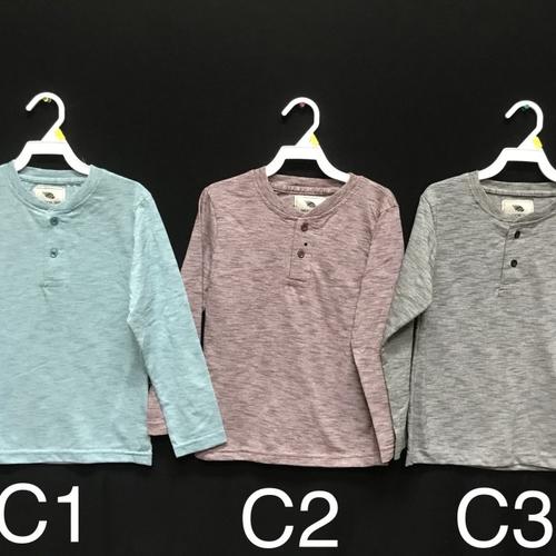 Jual Kaus/ Kaos Oblong Kancing Tangan Panjang/Henley Anak (C) - Jakarta ...