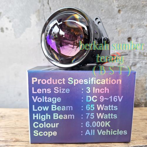Jual biled vinyx p65 gen 2 laser projector 3 inch blue purple lens 70 ...