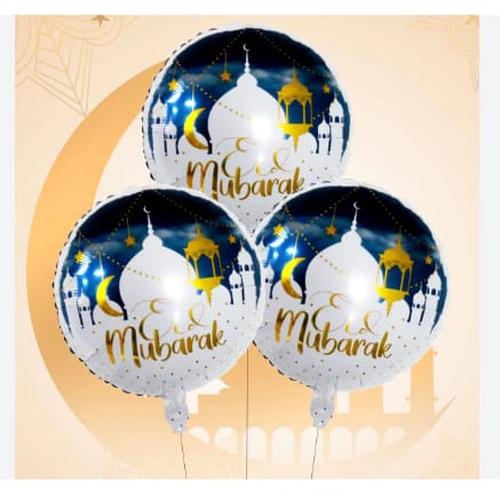 Jual BALON FOIL BULAT EID MUBARAK NUANSA BIRU PUTIH - Jakarta Barat ...
