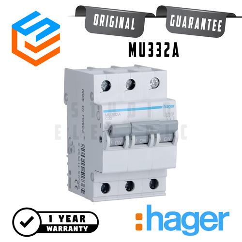 Jual Hager MCB 3P 32A MU332A 6kA 3 Phase 32 Ampere SNI - Triple Pole - Jakarta Barat - Studio ...