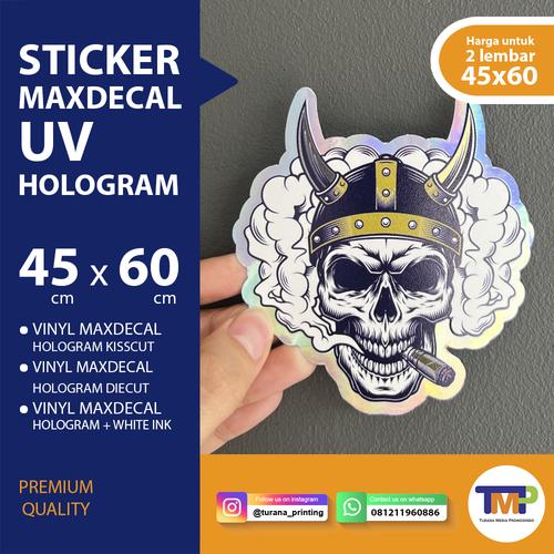 Jual Cetak UV Gel Sticker Stiker Maxdecal Hologram Murah - CMYK, XCUT ...