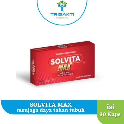 Jual Solvita MAX Box isi 30 Kapsul Suplemen Kesehatan Vitamin C 500 ...