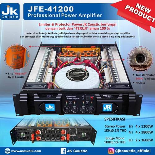 Jual Power 4 Chanel JK coustic JFE 1200 original - Kab. Sidoarjo - AMD-Pro-audio | Tokopedia