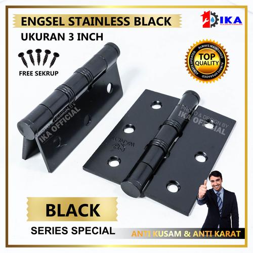 Jual Engsel Pintu Rumah Hitam Doff 3 Inci Inci Inci Door Hinges Black Dof - Kota Tangerang - IKA ...