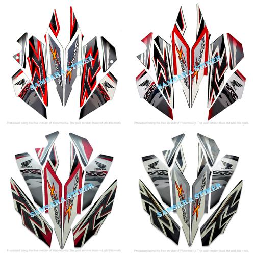 Jual STIKER STRIPING MOTOR HONDA SUPRA X 125R 2011 STANDAR FUL SET ...