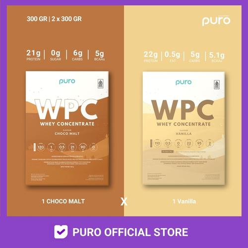 Promo PURO WPC WPRO Whey Protein Concentrate 2.4kg susu protein - WPC Choco Malt Cicil 0% 3x ...