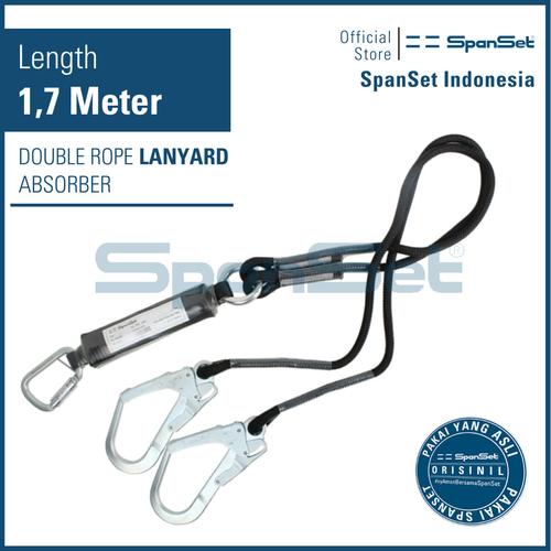 Jual SpanSet Safety Rope Lanyard Absorber Hook for Full Body Harness ...