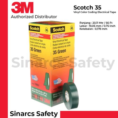 Jual 3M Scotch 35 Isolasi Listrik Vinyl Color Coding Electrical Tape ...