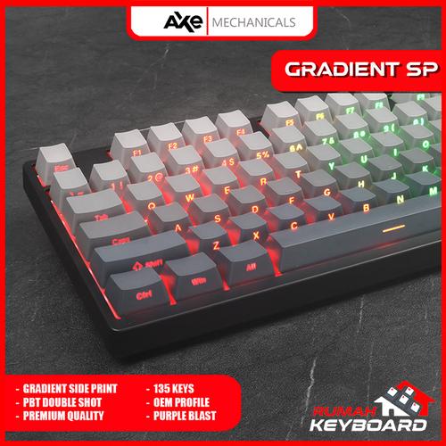 Jual KEYCAP - KEYCAPS - OEM - GRADIENT GREY - SIDE PRINT - PBT DOUBLE ...