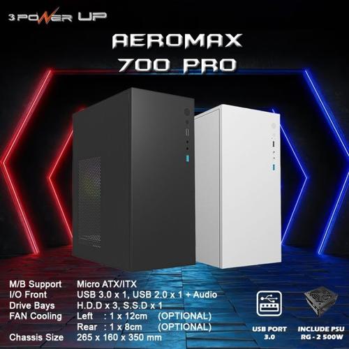 Jual Casing PC 3 Power Up AeroMax AM-700 Pro Mini Tower M-ATX With PSU ...