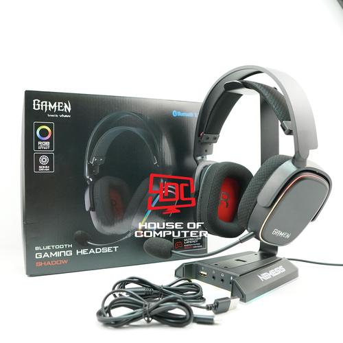 Jual HEADSET GAMING BLUETOOTH GAMEN SHADOW 40MS LOW LATENCY BLACK + RED ...