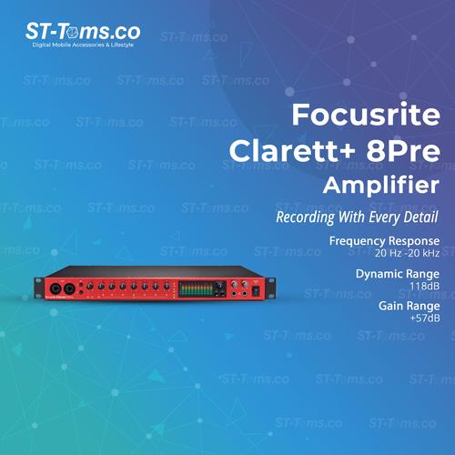 Promo Focusrite Clarett+ 8Pre Audio Interface Pre Amplifier Soundcard ...