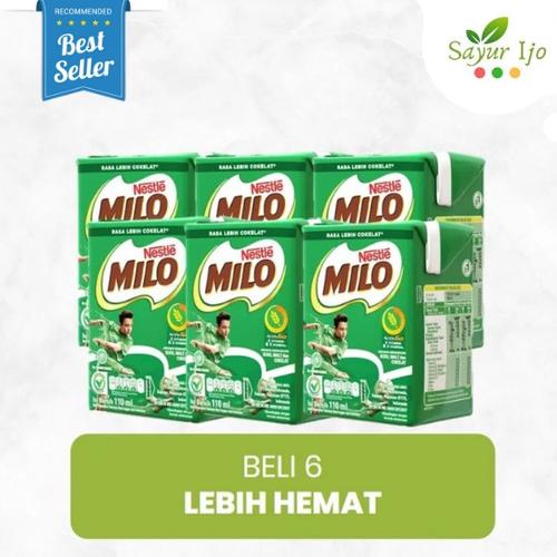 Jual MILO Susu UHT Cokelat 110 ML x 6 Kotak Chocolate Milk Susu Coklat ...