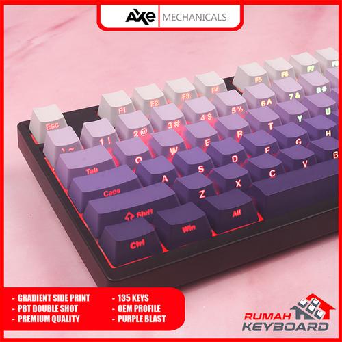 Jual KEYCAP - KEYCAPS - OEM - GRADIENT PURPLE - SIDE PRINT - PBT DOUBLE ...