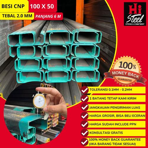 Jual Besi CNP 100 X 50 X 2.00mm - Kota Bekasi - Hi Steel | Tokopedia
