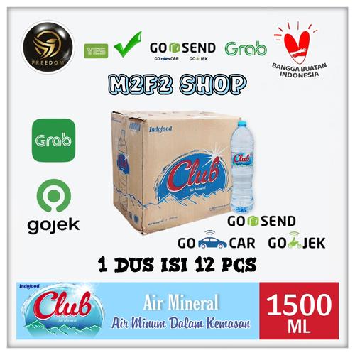 Jual Air Mineral Club Besar Botol Plastik Pet - 1500 ml - Karton ...