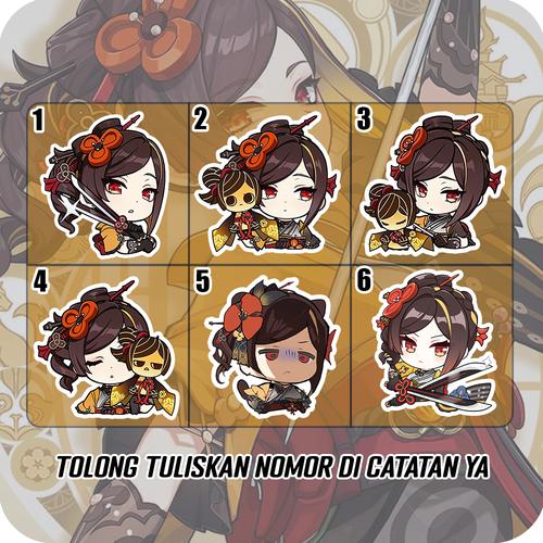 Jual Stiker Glossy Chiori Genshin Impact, Sticker Anime Lucu - Glossy ...