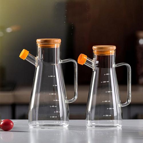 Jual Botol Kaca Minyak Estetik dengan Tutup Kayu dan Silikon Tahan Suhu ...