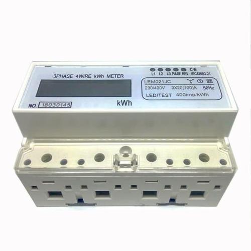 Jual ' 3 phase din rail kwh watt hour din rail energy meter lcd 100a ...