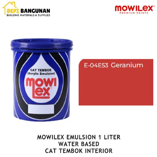 Jual Mowilex Emulsion Kaleng 1L E-04E53 Geranium - Cat Tembok Interior ...
