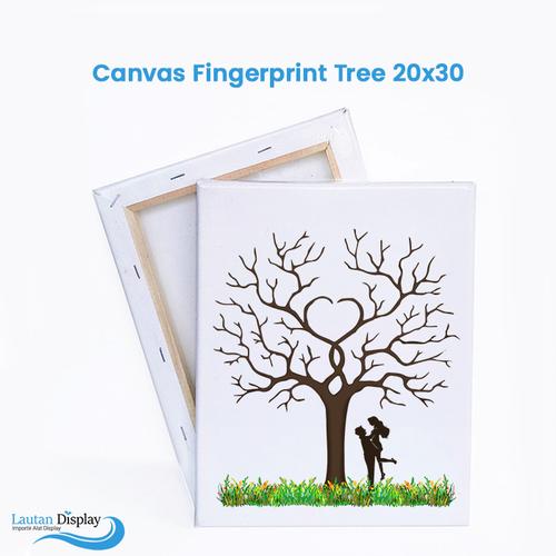 Jual Kanvas Tree Fingerprint Canvas Sketsa Lukisan Pohon Sidik 20x30 cm ...