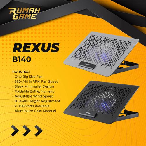 Jual Rexus B140 Breeze Cooling Pad Laptop Fan Alumunium up to 15 inch ...