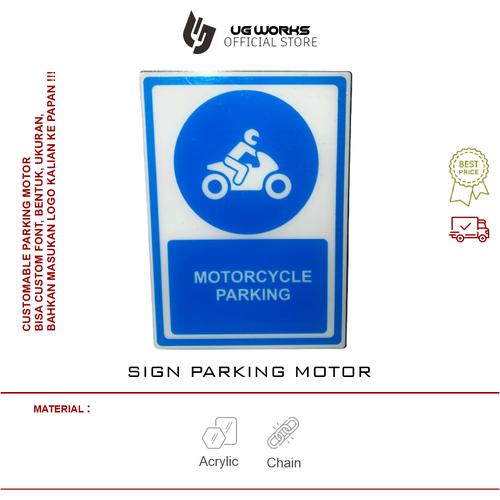 Jual sign parkir motor / label akrilik / sign board - Kab. Sleman ...