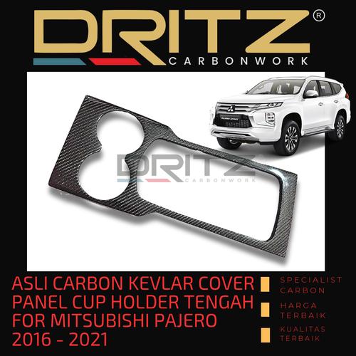 Jual Cover Carbon Kevlar Panel Cup Holder Tengah All New Pajero 2016 ...