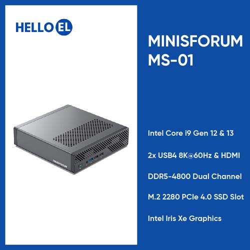 Jual MINISFORUM MS-01 MS 01 MS01 WorkStation Intel Core 9 Iris Xe Mini ...